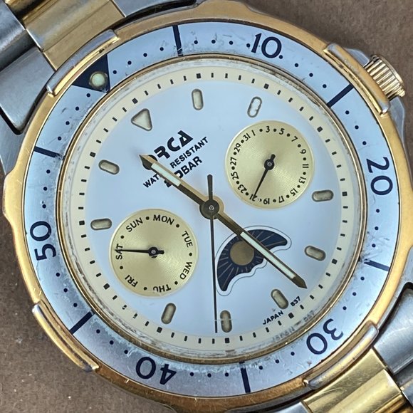 Accessories | Maruman Orca Moonphase Day Date Quartz Watch | Poshmark
